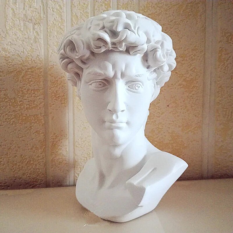 David Head Portraits Bust Mini Gypsum Statue Michelangelo Buonarroti ...