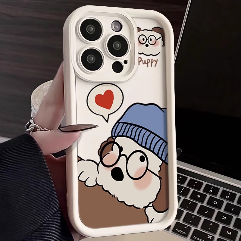 เคส iphone hone 11 12 13 14 15 plus Pro Max iphoneX Xr Xs Max 7 8 6s plus Love แว่นตาสุนัขสไตล์ ...