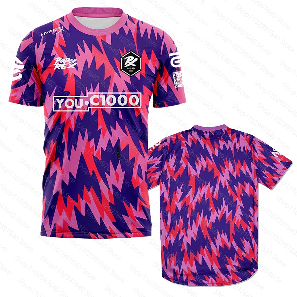 Paper Rex 2023/24 Esports เสื้อยืดแขนสั้น พิมพ์ลาย PRX Team Custom Name ...
