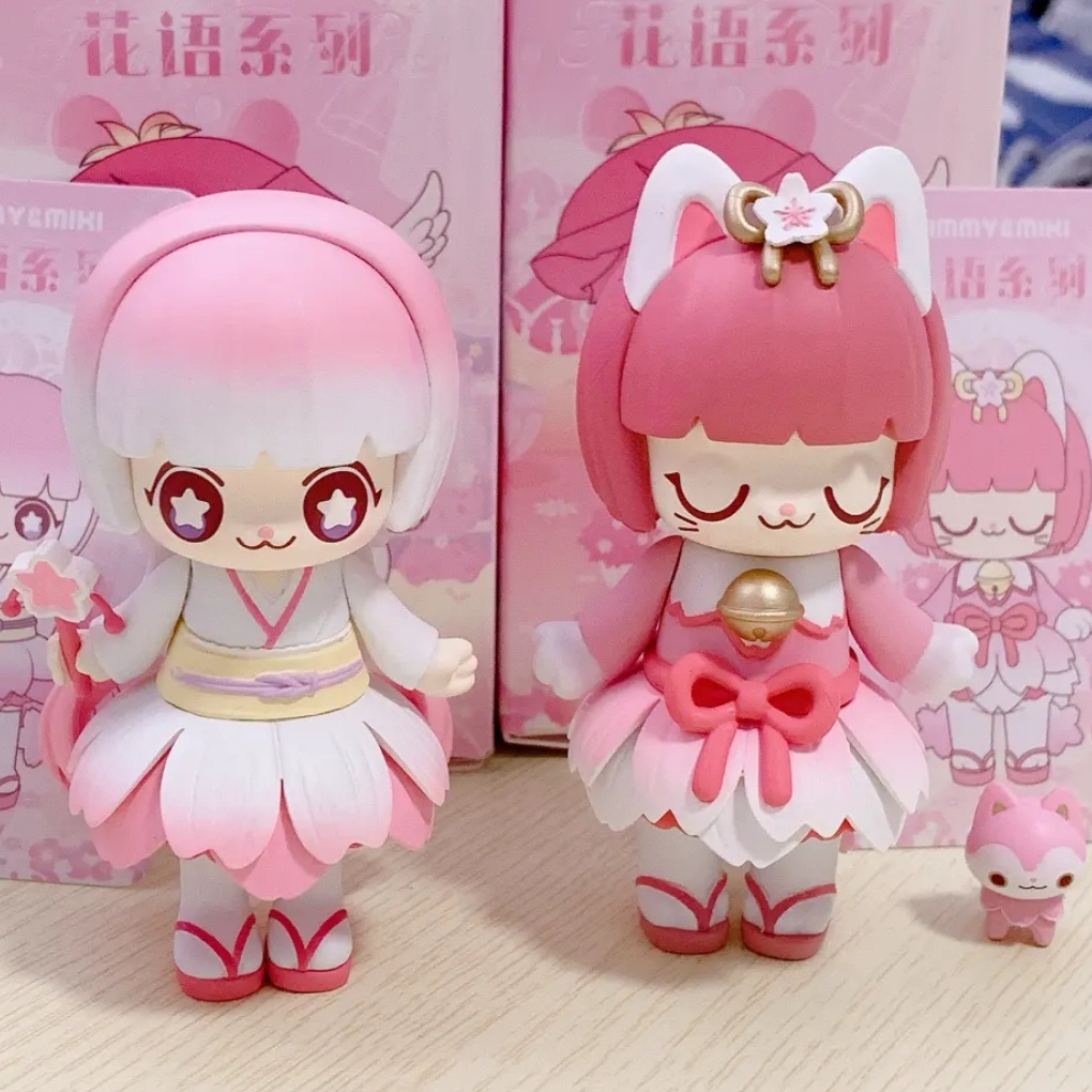 【ของแท้】popmart Kimmy & Miki flower language series ของเล่นเซอร์ไพรส์ ...