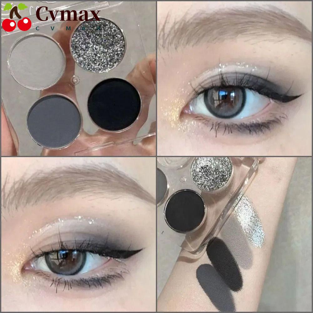 Cvmax อายแชโดว์พาเลท เนื้อแมตต์ โลหะ สีเงิน สีเทา 4 สี | Shopee Thailand