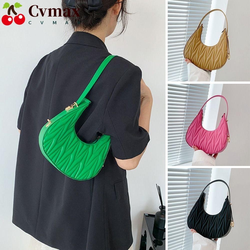 Cvmax กระเป๋าสะพายไหล่ หนัง PU สีพื้น สําหรับผู้หญิง | Shopee Thailand