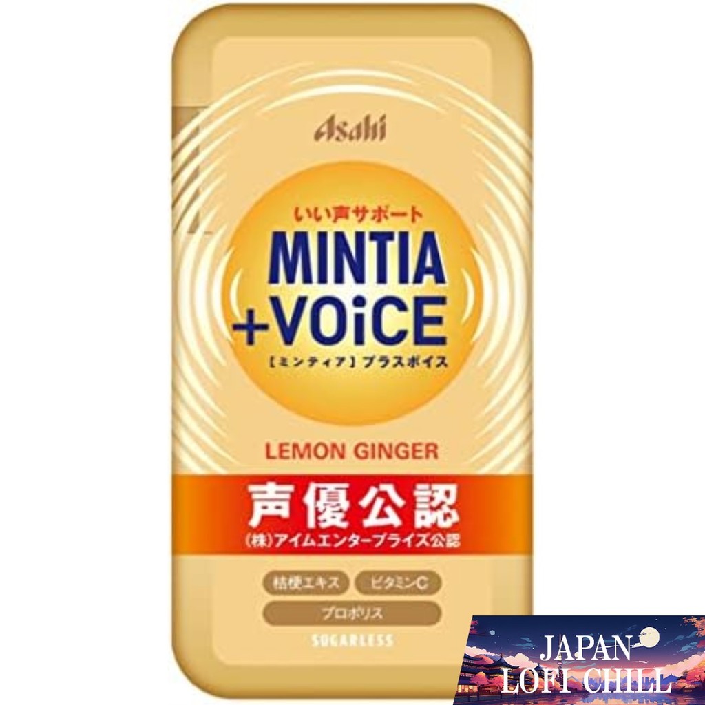 Asahi MINTIA +VOiCE Lemon Ginger 30เม็ด×8ชิ้น เม็ดอมสูตรพิเศษ บำรุงเสียง พร้อมกลิ่นเลมอนขิงสด ...
