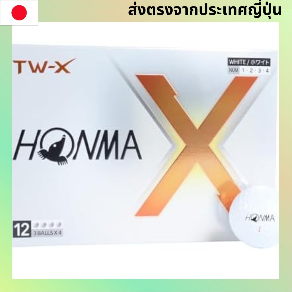 ลูกกอล์ฟ Honma TW-X TW-S 1 โหล 12 ลูก สีขาว 3 ลูก ประเภททัวร์ ระยะสปิน ระยะทางซอฟท์ ลูกกอล์ฟ ...