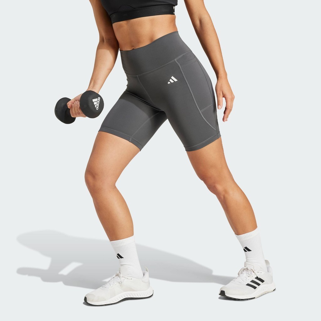 adidas เทรนนิง กางเกงรัดรูปขาสั้น 7 นิ้วมีกระเป๋า Optime Essentials ...