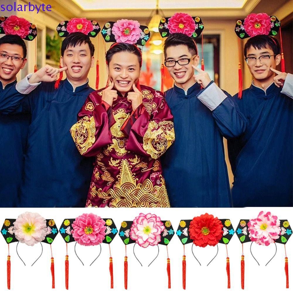 Solarbyte ที่คาดผมดอกไม้ Hanfu, ผีเสื้อพู่ยาวสไตล์จีนห่วงผม, Retro Leaf สไตล์โบราณ Royal Court ...