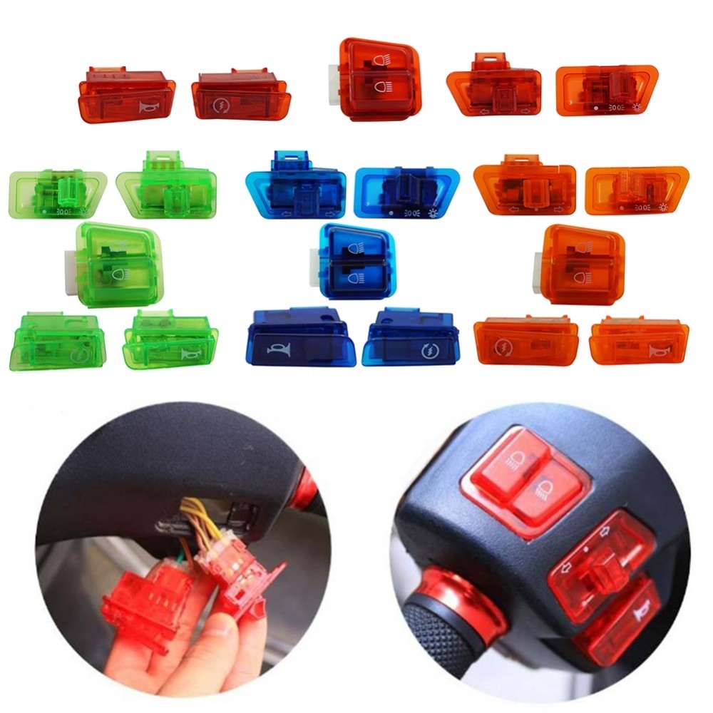 【Final Clear Out】Motorcycle Switch Button Kit with Head Light Horn ...