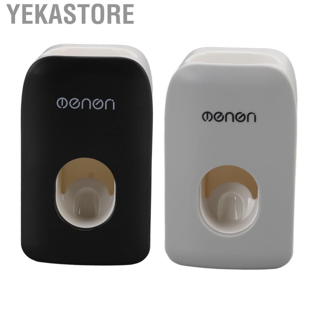 Yekastore Toothpaste Dispenser ABS Plastic Hands Free Adhesive Wall ...