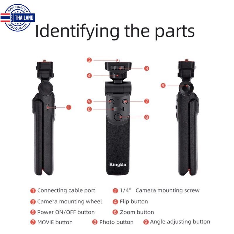 Kingma Panasonic / Sony / Fuji Hand Grip Vlog Multi-funtion Remote ...