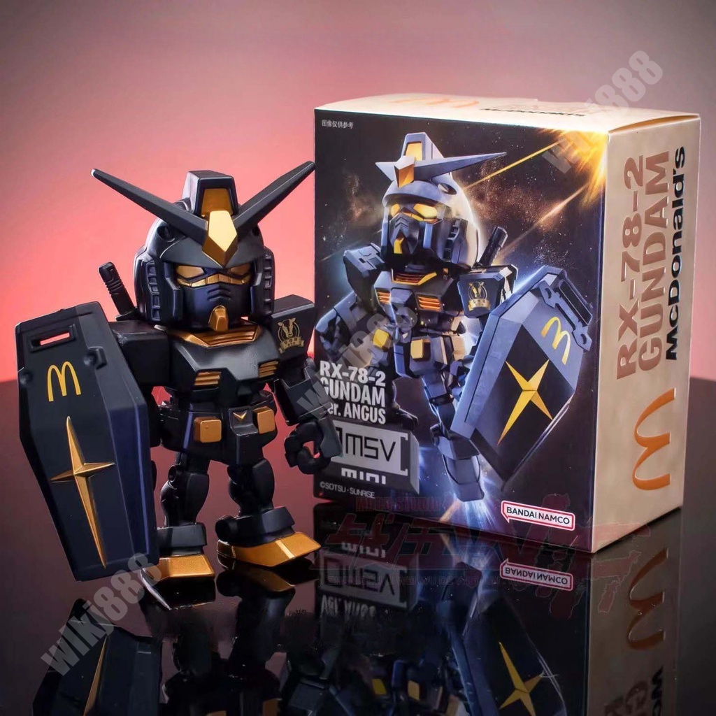 ฟิกเกอร์กันดั้ม Mini Qmsv McDonalds Gundam Namco Limited Edition Black Gold RX-78-2 | Shopee ...