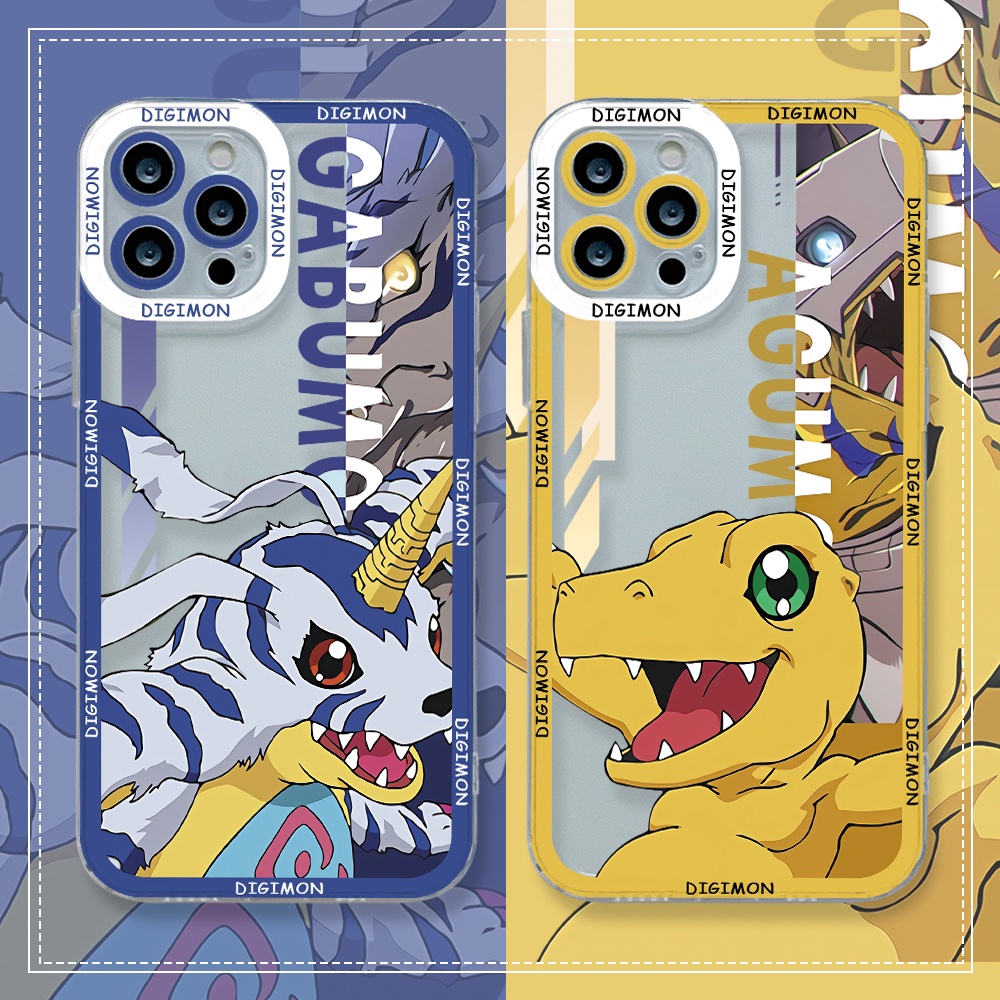 เคสโทรศัพท์มือถือแบบนิ่ม ใส กันรอยเลนส์กล้อง ลาย Digimon Adventure ...
