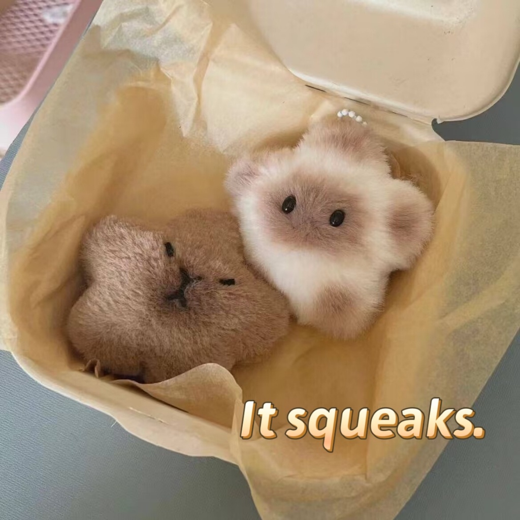 Squeaky Star CAPYBARA พวงกุญแจ จี้ตุ๊กตาปลาปักเป้าน่ารัก สร้างสรรค์ ...