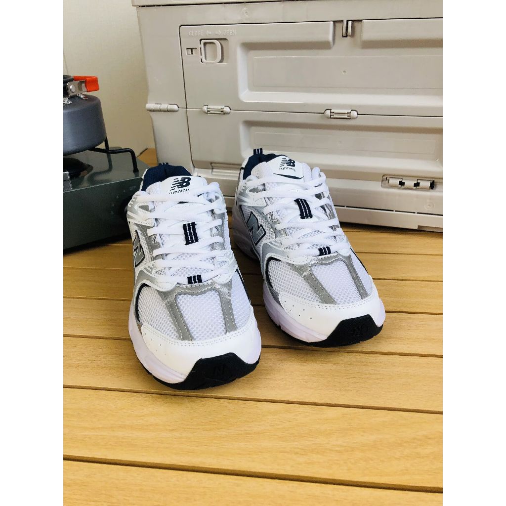 True New Balance NB530 silver การดูดซับแรงกระแทกต่ำวินเทจกีฬารองเท้า ...