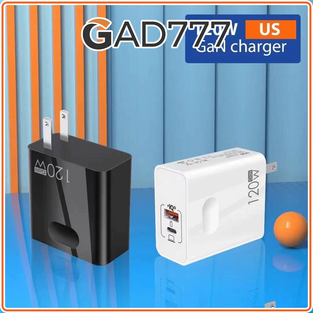 หัวชาร์จโทรศัพท์มือถือ USB QC3.0 120W ที่ใช้เทคโนโลยี Gallium Nitride อะแดปเตอร์ (G7_005) หัว ...