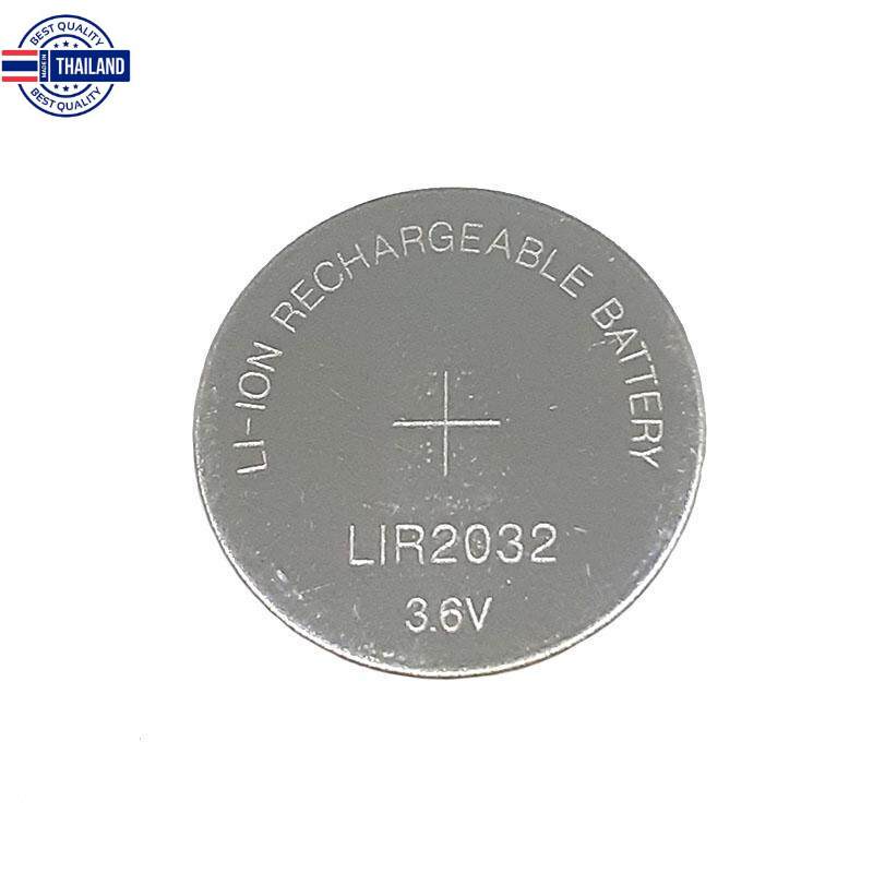 ถ่านกระดุมแชาร์จได้ LIR2032 3.6V Rechargeable Li-Ion on Battery ...
