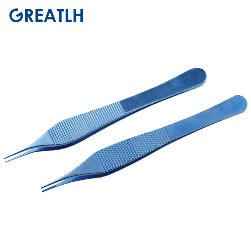 Titanium Autoclavable Adson Tissue Forceps Ophthalmic Tweezers Serrated ...