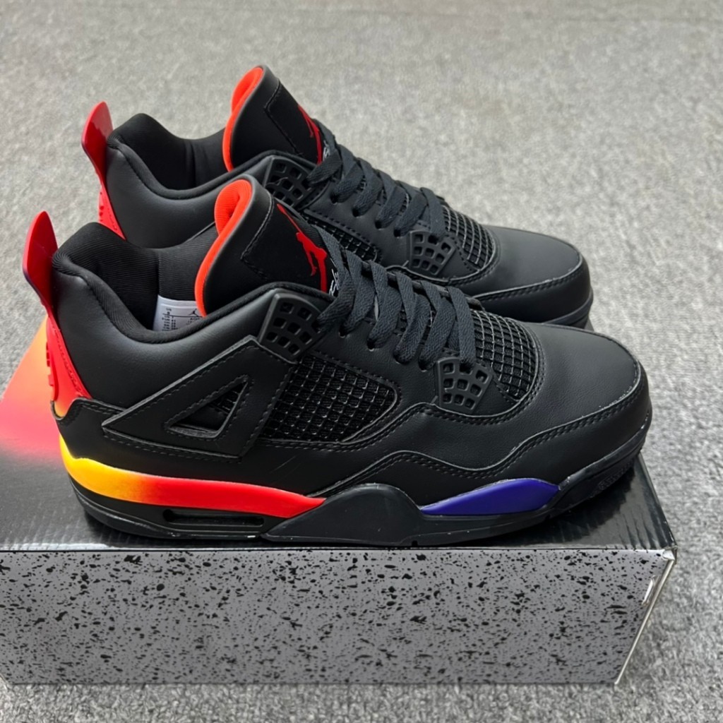 ราคาที่ดีที่สุด J Balvin x Air Jordan 4 Retro Black Rainbow AJ 4 Retro ...