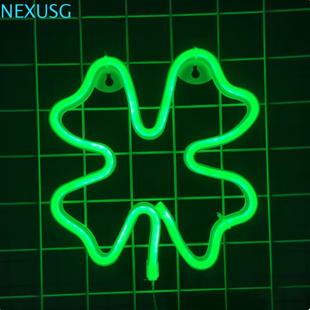 Nexusg Four Leaf Clover Neon Sign, USB/แบตเตอรี่ LED St. ไฟนีออนวันแพ ...