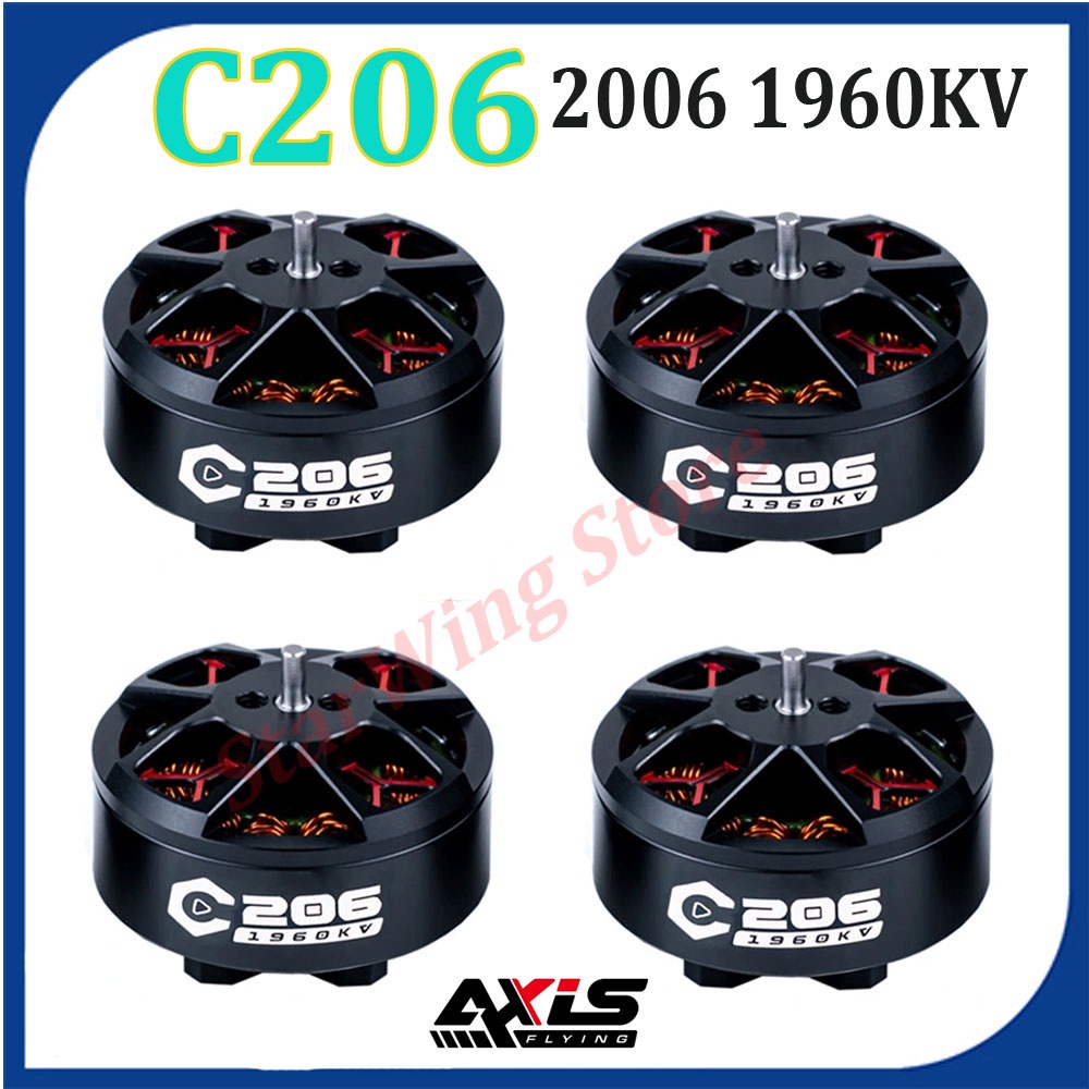 Axisflying มอเตอร์ไร้แปรงถ่าน C206 2006 1960KV 12N14P 6S Lipo เพลา 1.5 มม. สําหรับโดรนบังคับ FPV ...