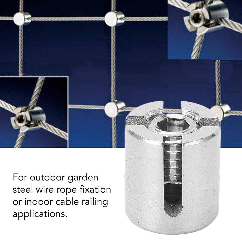 SaTine Shop 10 ชิ้น CROSS CABLE CLAMP สแตนเลสราวบันได Fastener สำหรับใน ...