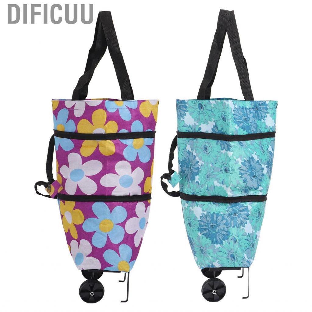 Dificuu Trolley Bags Grocery Bag Collapsible Saving Space Stable for ...