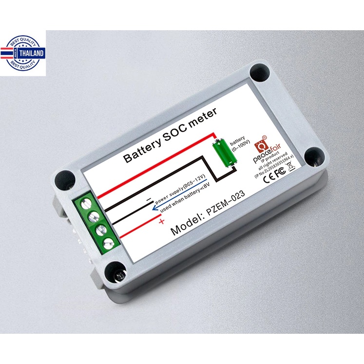 PZEM 023 วัดแต SOC Meter LCD วัดความจุ แตเตอรี่ DC Battery 12V 24V 48V ...