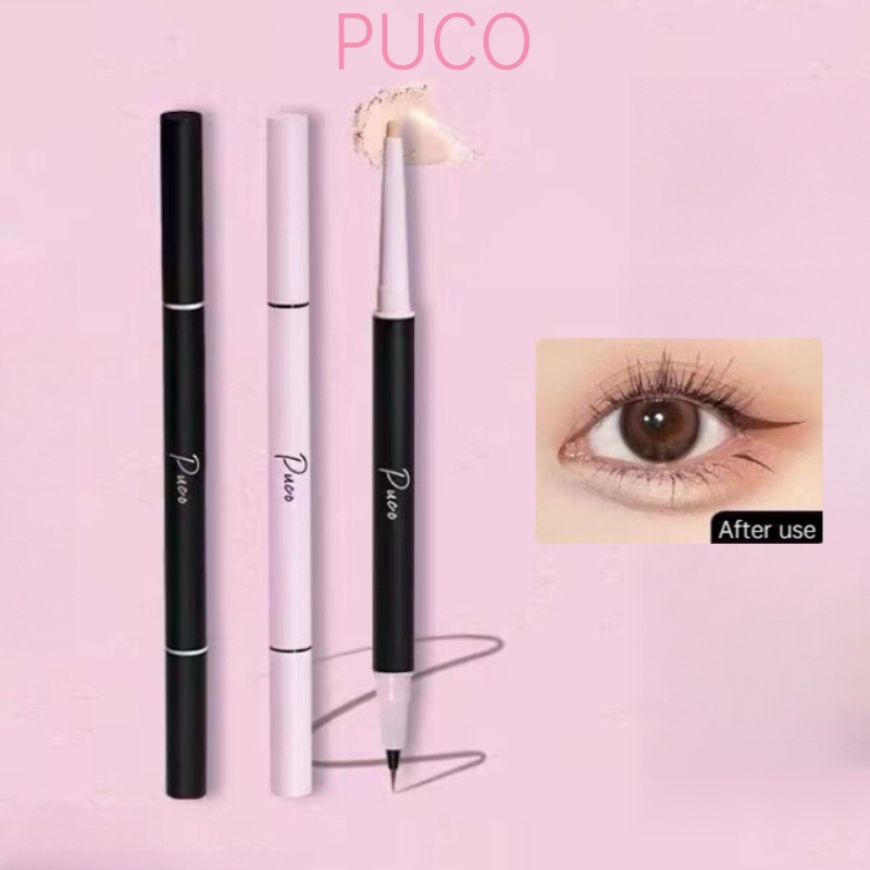 Puco อายไลเนอร์เนื้อแมท ประกายมุก ดับเบิ้ลเอนด์ | Shopee Thailand