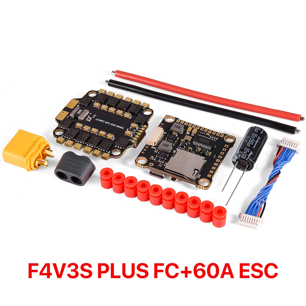 9imod F4 V3S PLUS FC บอร์ดควบคุมการบิน บารอมิเตอร์ในตัว OSD พร้อม ESC ...