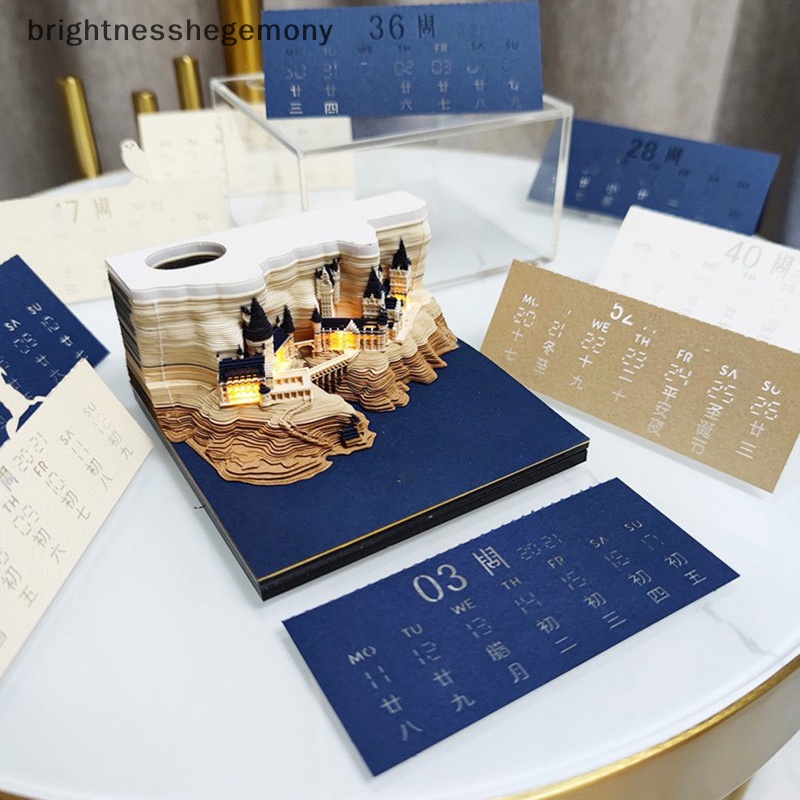 Bgth Omoshiroi Magic Castle กระดาษโน้ต ปฏิทิน 3D 2024 อุปกรณ์เสริม ...