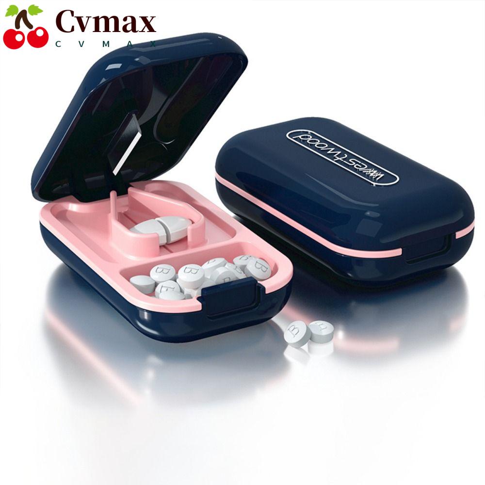 Cvmax 2 In 1 ที่บดเม็ดยา ขนาดเล็ก แบบพกพา กันฝุ่น ทนทาน พร้อมกล่องเก็บยา และกล่องเก็บยา ที่มอง ...