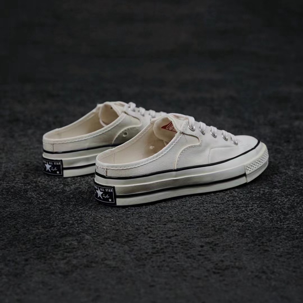 Converse Chuck 70 Mule Beige Casual Canvas Shoes Low Cut Half Slippers ...