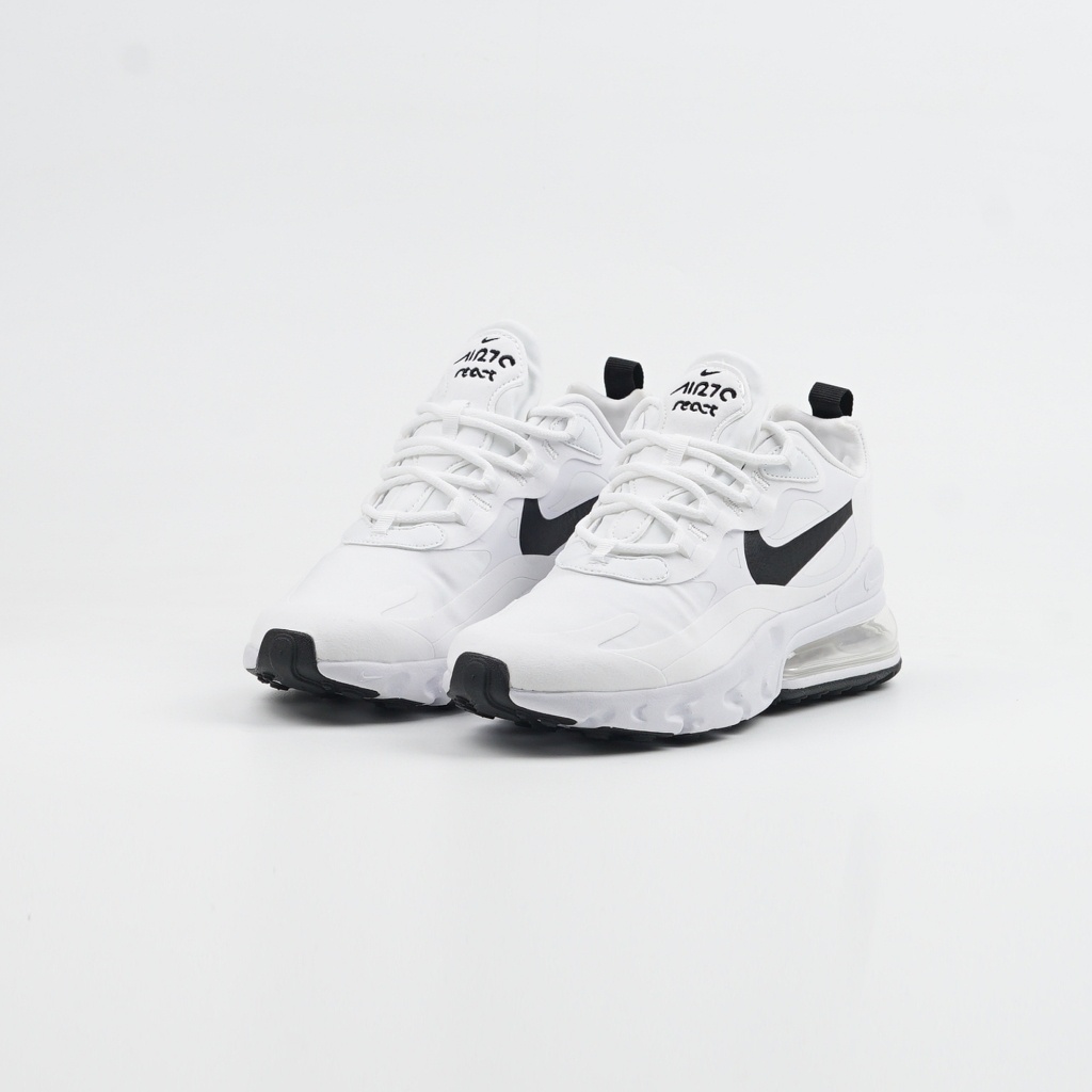 Nike Air Max 270 React White Black Snakers Pria 100% BNIB แนวโน้ม ...