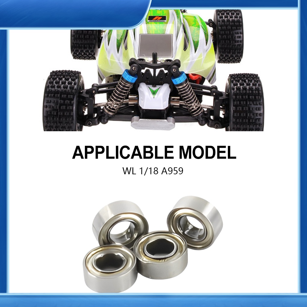 Rcgofollow อะไหล่ตลับลูกปืนเม็ดกลม สีเงิน สําหรับรถบังคับ 1/18 Wltoys A959 A979 A969 959B 969B ...