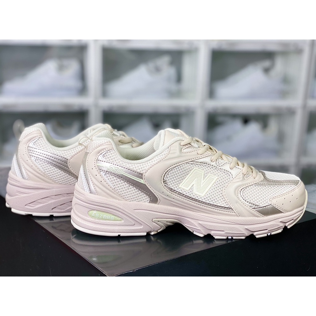 New Balance NB 530 Retro Beige White Milk Grey Casual Rubber Shoes ...