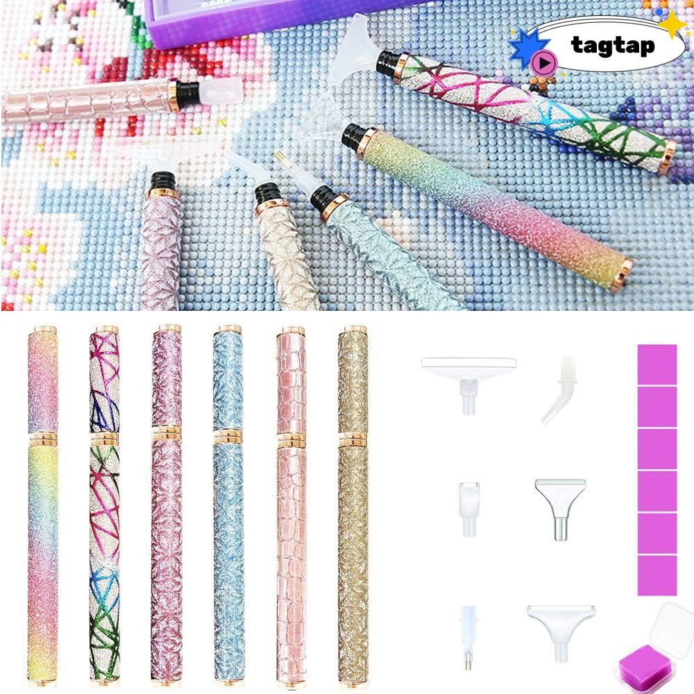 Tagtap เพชรจิตรกรรมปากกา,แผ่นกันลื่นเปลี่ยนหัวปากกาจุดเจาะปากกา,ของขวัญGlitter DIYหัตถกรรมเล็บ ...