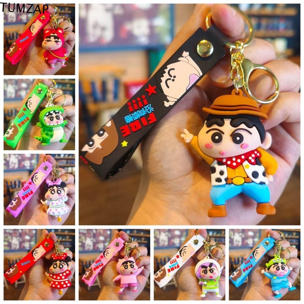 Tumzap Crayon Shin Chan Key Ring, PVC อะนิเมะตุ๊กตาการ์ตูนกระเป๋าเป้ ...