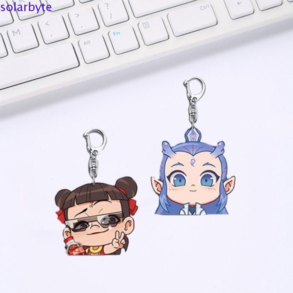 Solarbyte Nezha 2 พวงกุญแจรูป,อะคริลิคภาพยนตร์อะนิเมะ Nezha 2 พวงกุญแจ, Key Holder กระเป๋าเป้ ...