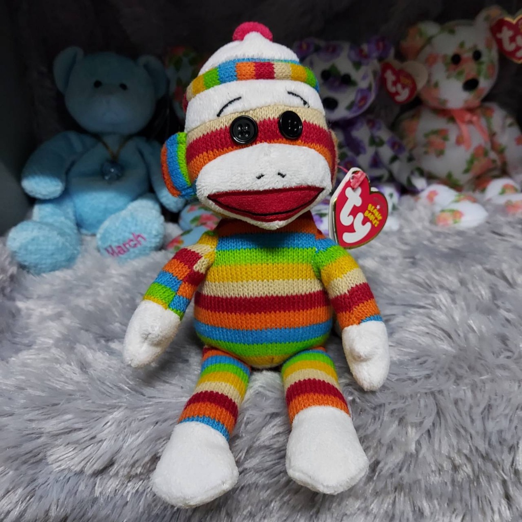 ตุ๊กตาลิง ty Socks The Socks Monkey ขนาด 9 นิ้ว - AM 06(2) | Shopee ...