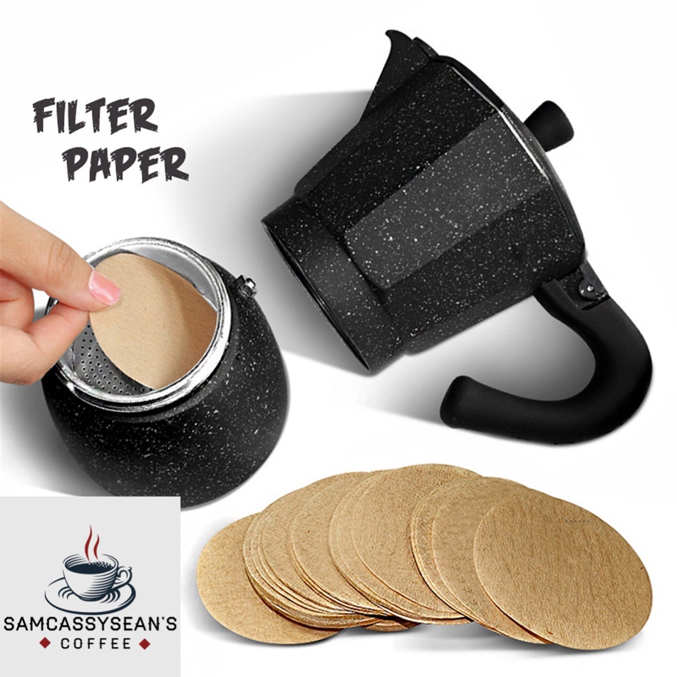 100pcs Round Coffee Filter Paper Moka Pot ตัวกรองชากาแฟเข้มข้น | Shopee ...