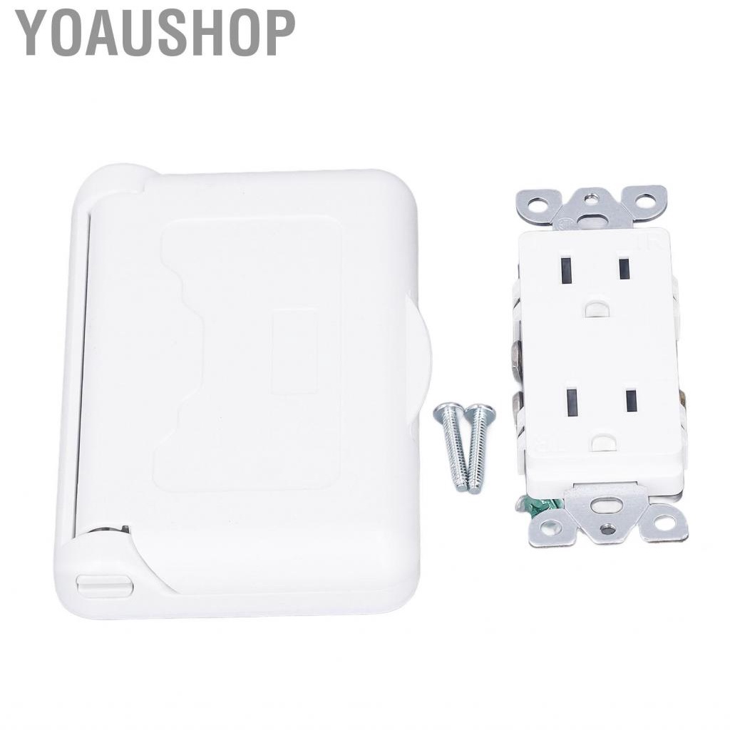 Yoaushop Weatherproof Socket Outdoor Power Outlet Duplex Design 15A ...