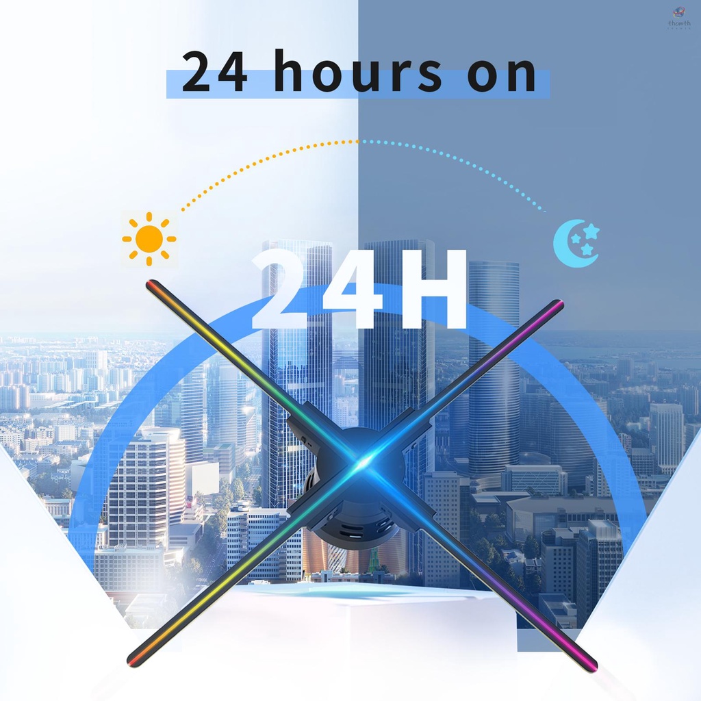 [TTHO] พัดลมโปรเจคเตอร์โฮโลแกรม F60 3D 3D 2K HD LED พร้อมลูกปัดไฟ LED ...