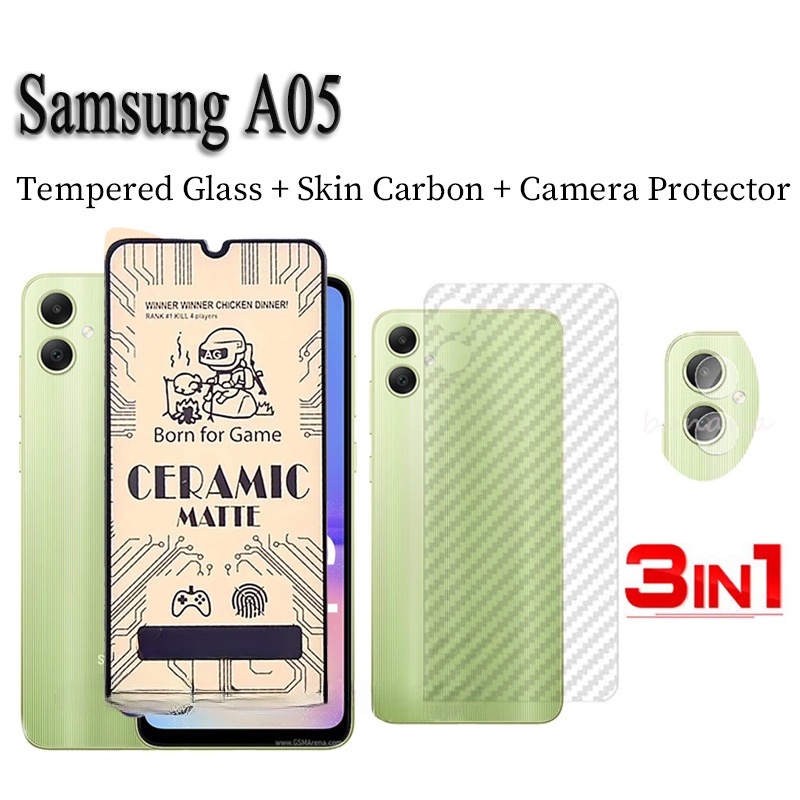 ฟิล์มกระจกนิรภัยกันรอยหน้าจอ เนื้อแมตต์ สําหรับ Samsung Galaxy A05 A05S A04e A04S A04 A14 A15 ...