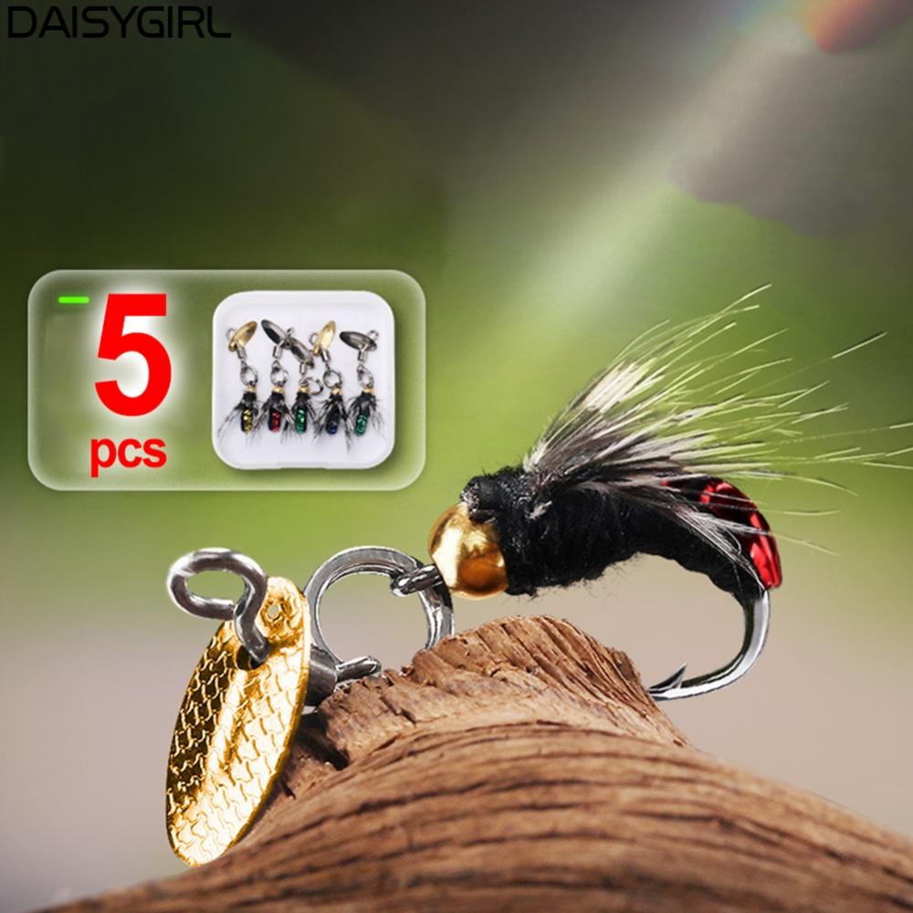 【DAISYG】5x Fly Hooks Flies Insect Lures Bait Fly Fishing Decoy Bait ...