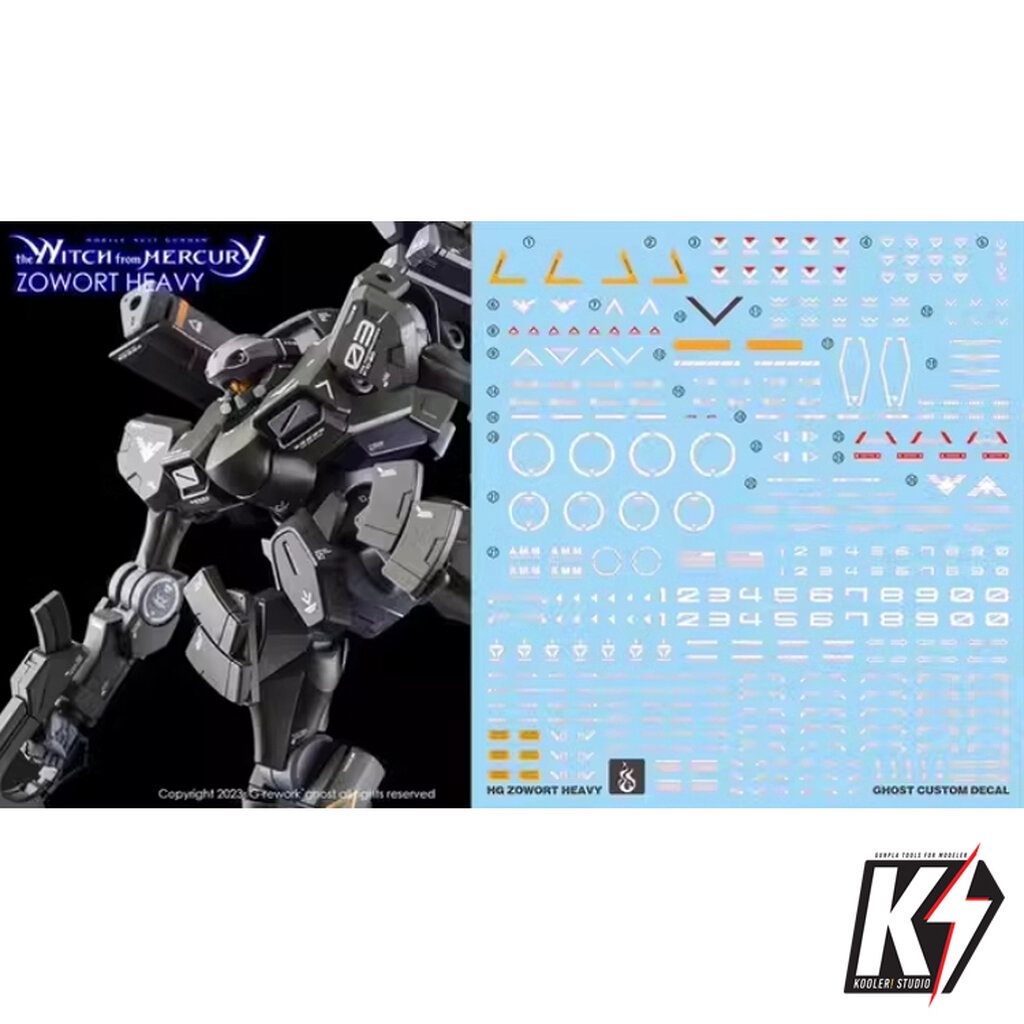Waterdecal CG HG Zowort Heavy #ดีคอลน้ำสำหรับติดกันพลา กันดั้ม Gundam ...