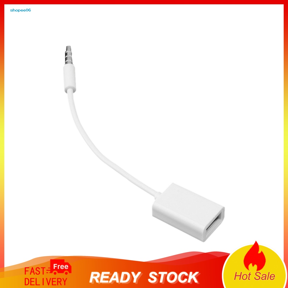 Setn อะแดปเตอร์แปลงสายเคเบิ้ลเสียง USB 20 Female เป็น 35 มม. Male Plug AUX สําหรับรถยนต์ ...