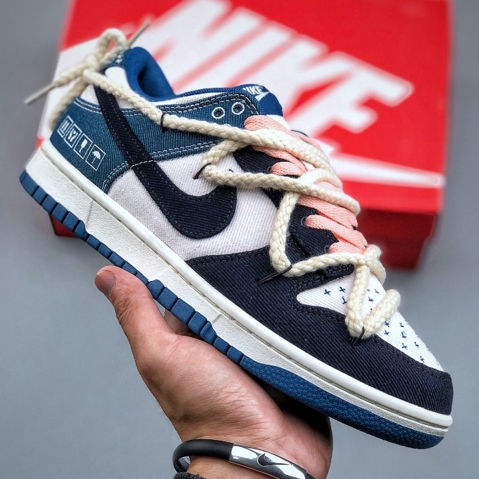 Nike board shoes SB Dunk Low Retro "Industrial Blue" Washed cowboy ...