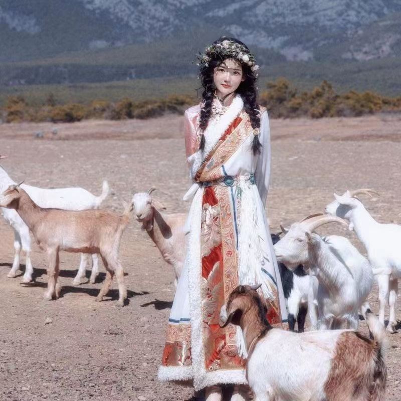 ชุดเสื้อผ้า สไตล์ทิเบต สําหรับถ่ายภาพ เหมาะกับผู้หญิง LF12.12 | Shopee ...