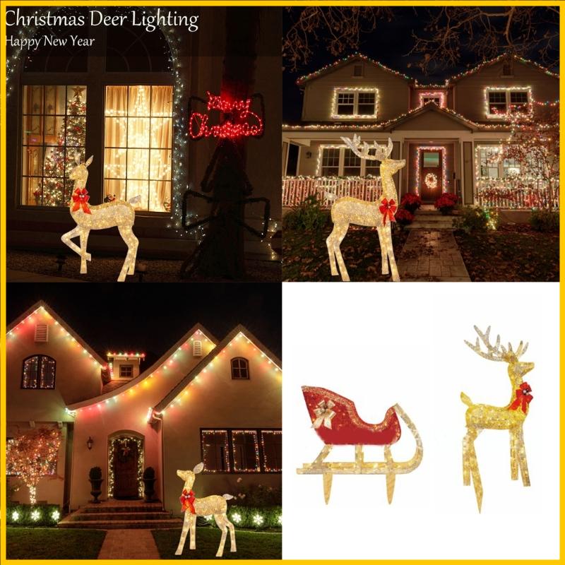 Runun โคมไฟ LED อะคริลิค รูปกวางเรนเดียร์ เรืองแสง อบอุ่น สําหรับตกแต่ง ...