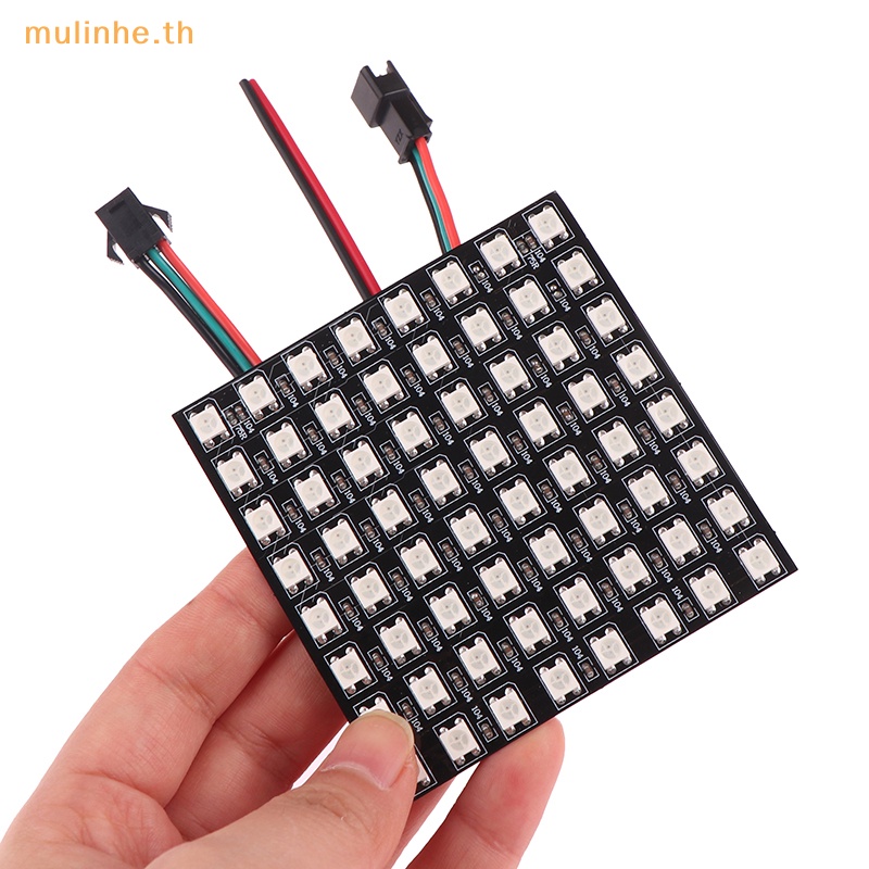 Mulinhe โมดูลแผงไฟดิจิทัล LED WS2812 LED 5050 RGB 8x8 64 บิต ยืดหยุ่น 1 ...