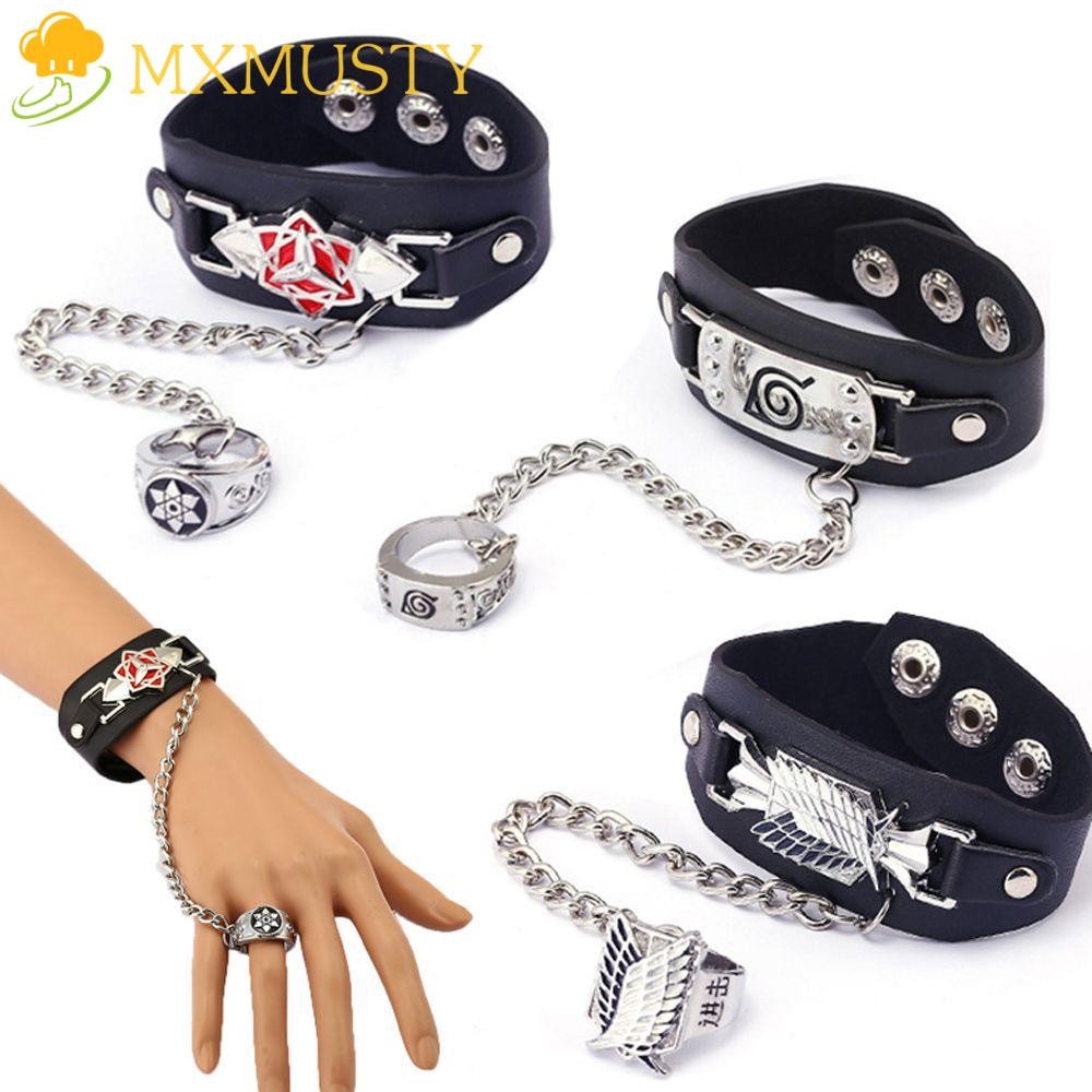 Mxmusty คอสเพลย์กําไลข้อมือโซ่โจมตีบน Titan Punk อะนิเมะ Hapyto NARUTO ...